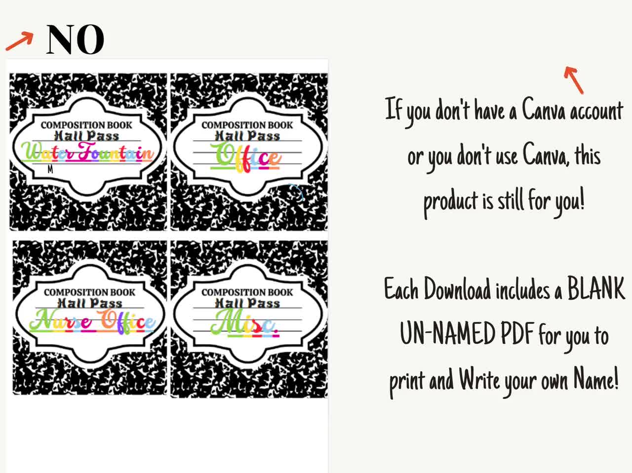 Skjema For Hallpass Amazon.com: Bulk 36 Pack Student Hall Pass