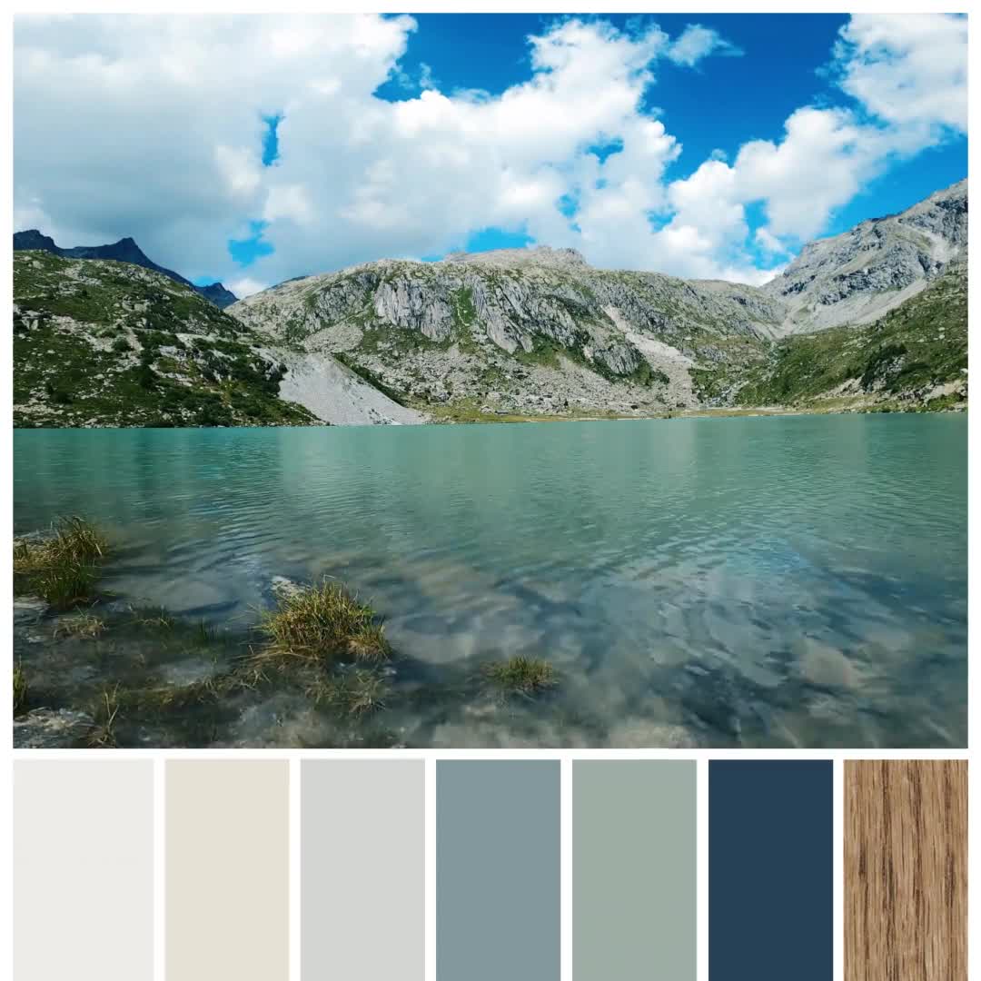 Esquema De Colores Del Interior De La Cabaña Del Lago