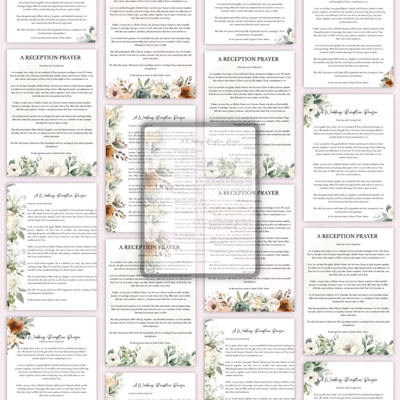 Wedding reception dinner prayer examples | Beachweddingtips.com