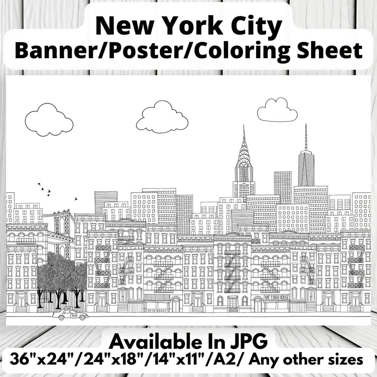 city coloring sheet