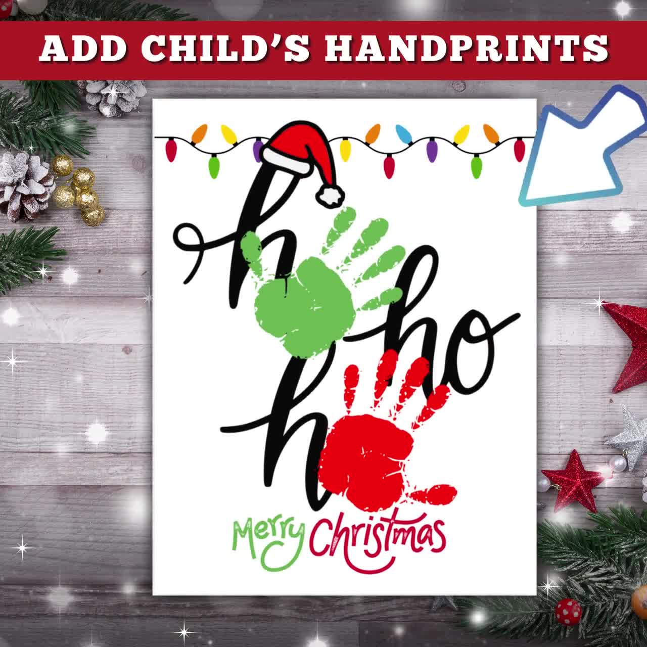 Handprint Ornament Kit Christmas Ornament Handprint Art Project For ...