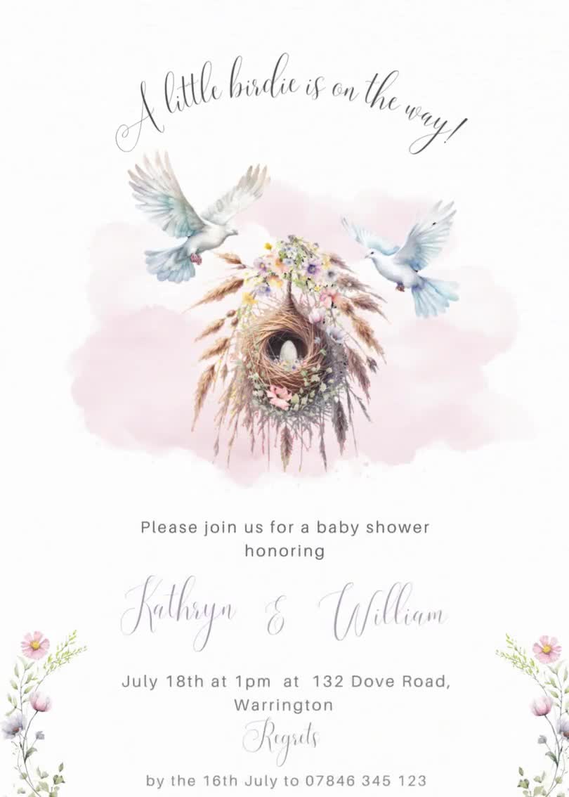 Invitations With Dove Motif