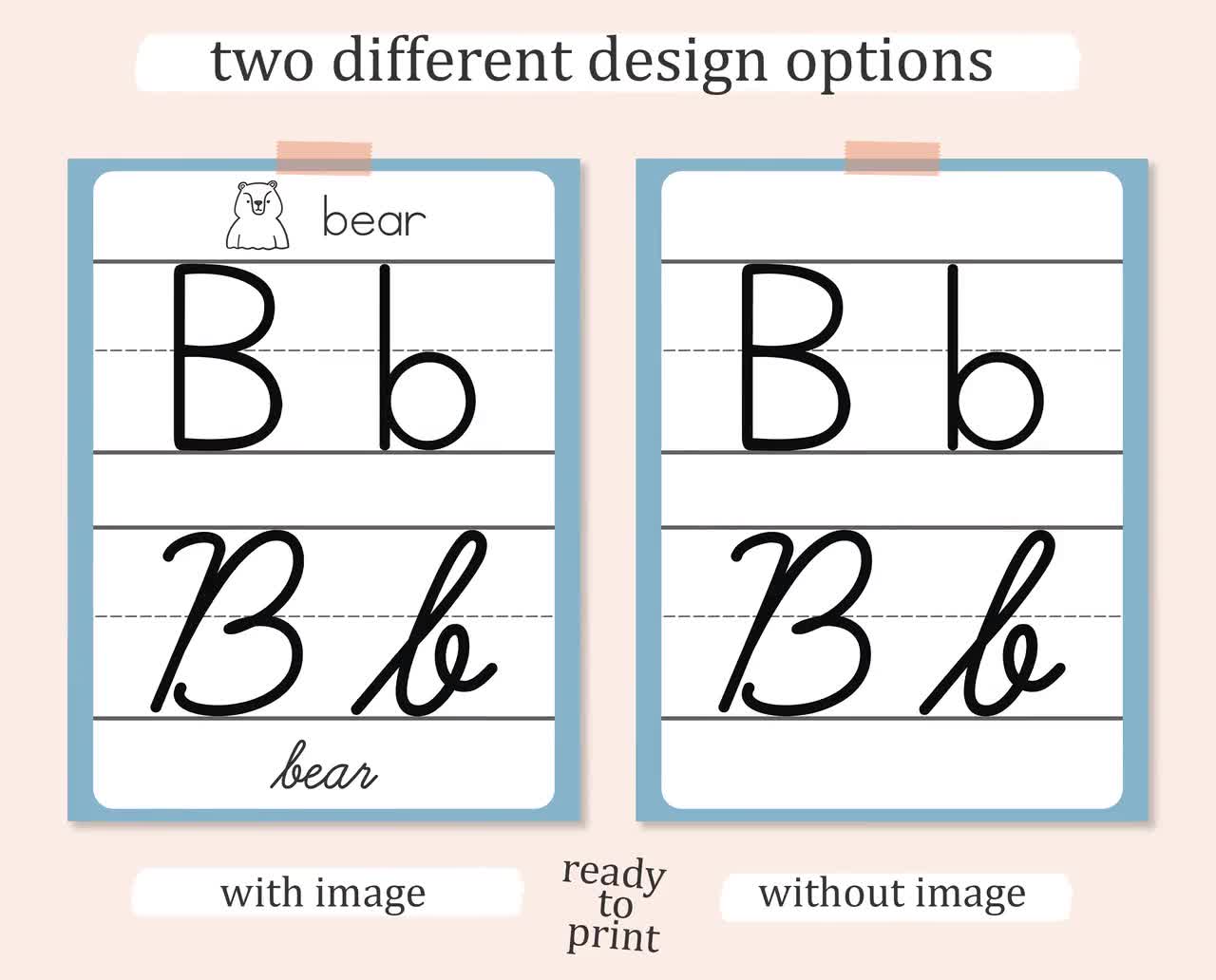 Alphabet Handwriting Cursive Poster 24 X 36 Inch School This Is A Neat