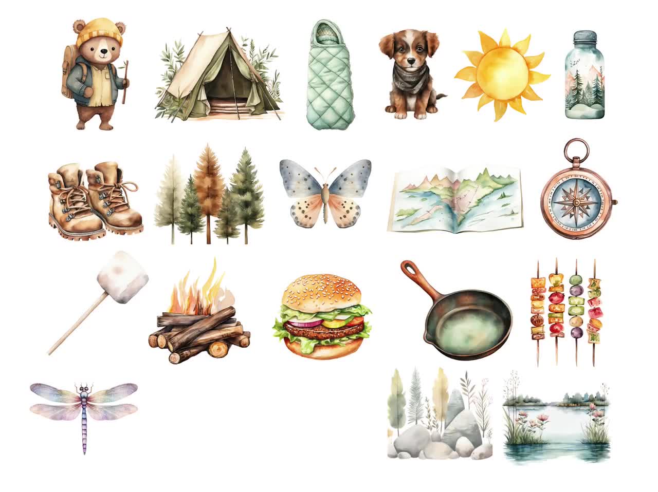 Cute Hiking Clipart