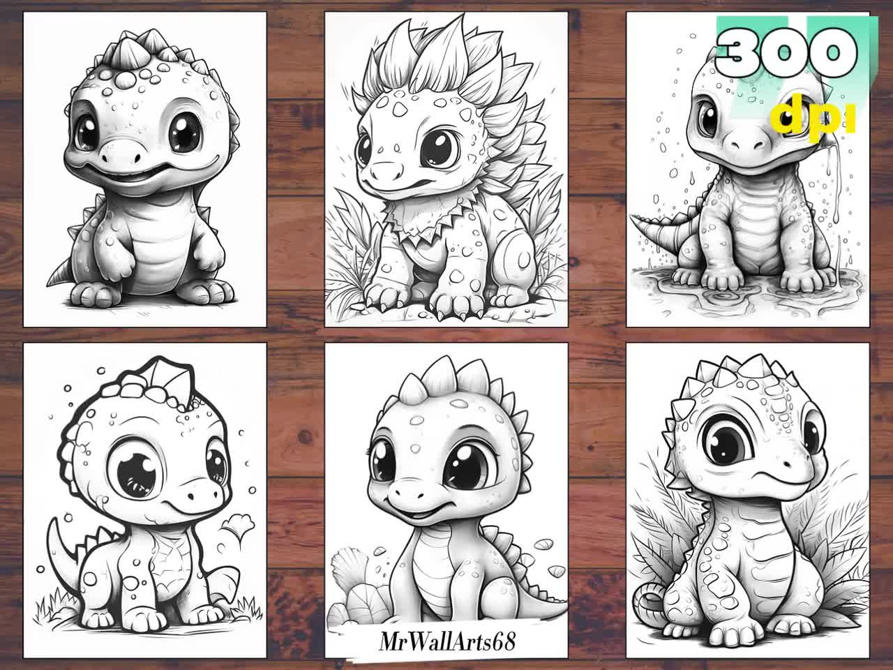 cute dinosaur cartoon coloring pages