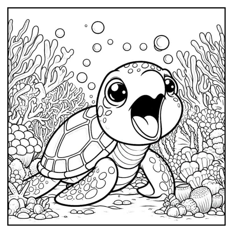 turtle from finding nemo coloring page