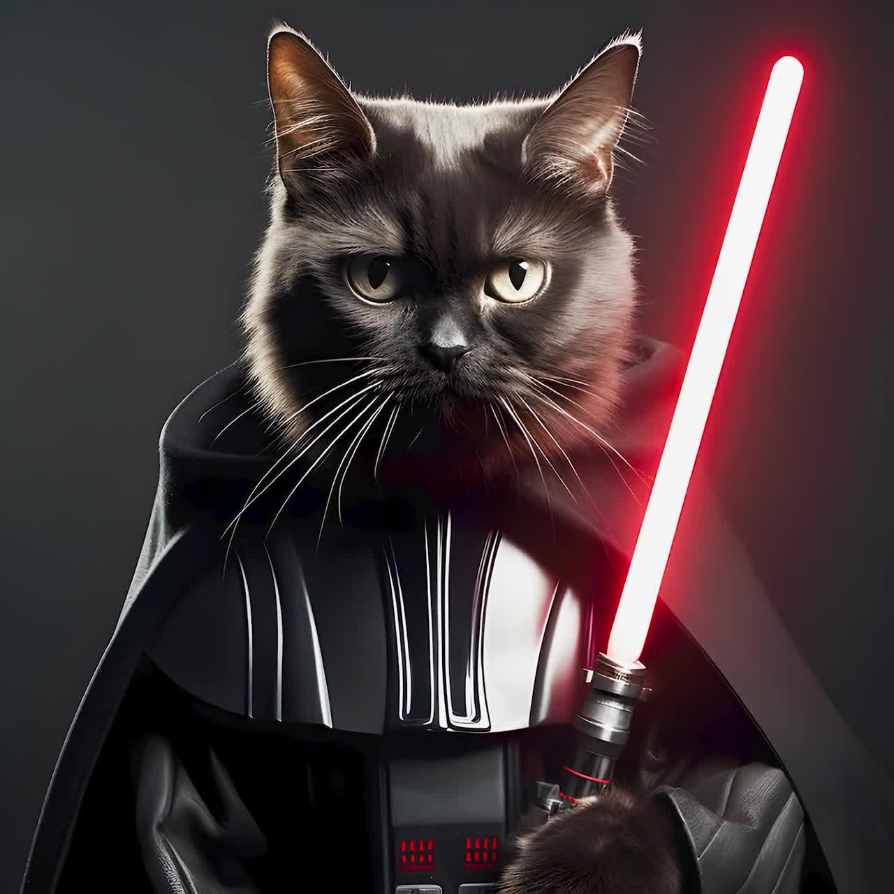 Darth Vader Riding Cat