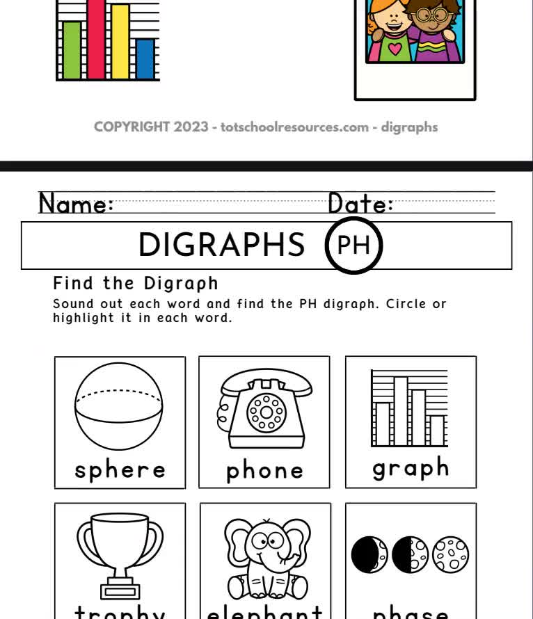 Ph Digraph Worksheets Mreichert Kids Worksheets 270x135