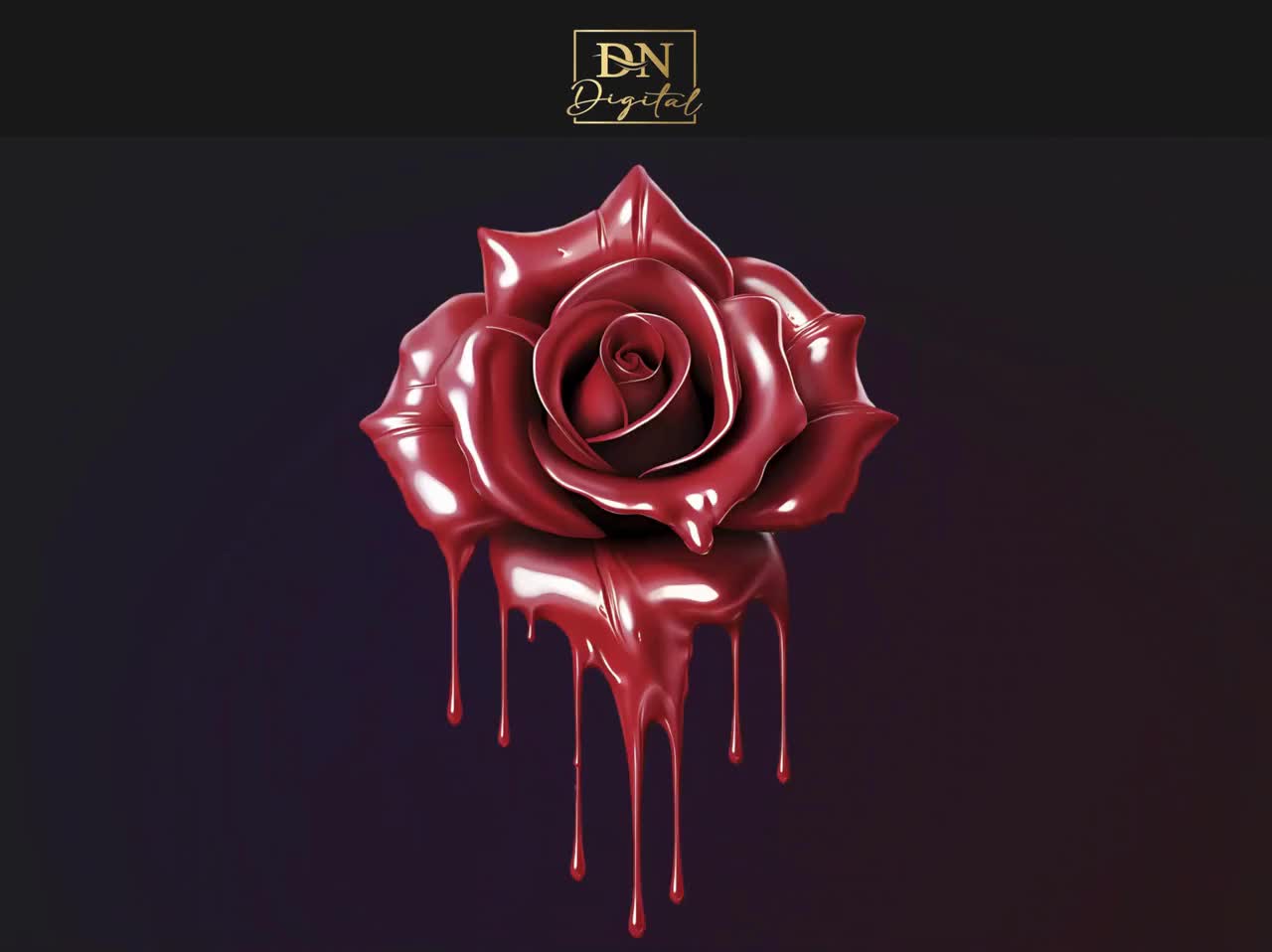 Red Rose Dripping Paint Dripping Rose PNG Transparent Images Free