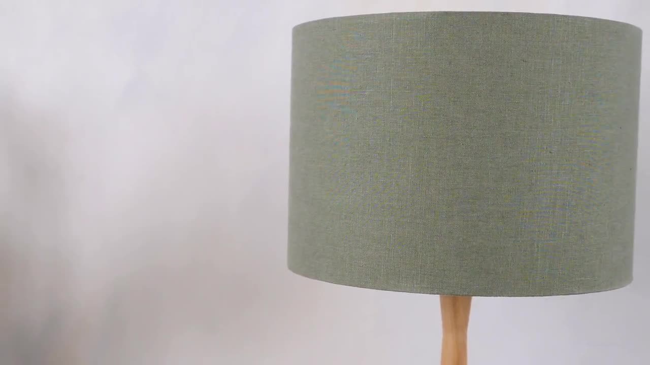 Easy Install Linen Lamp Shade Sage Green Linen Lampshades - Set Of 2 ...