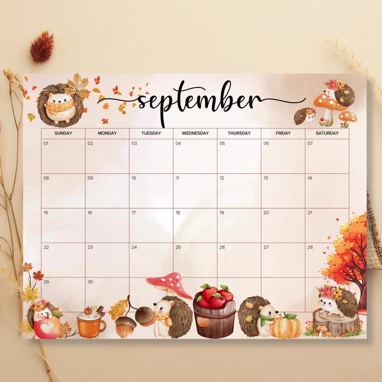 Calendario Septiembre 2024 Imprimible En Pdf Página 14 Plantillas
