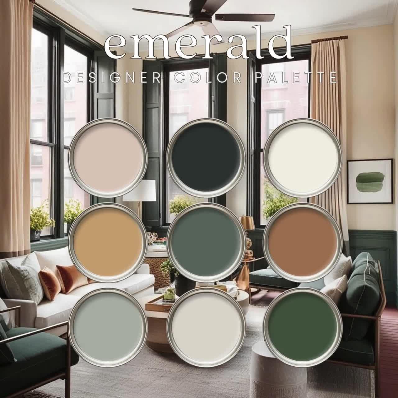 Esquemas De Colores Verde Esmeralda-azul Marino Y Gris