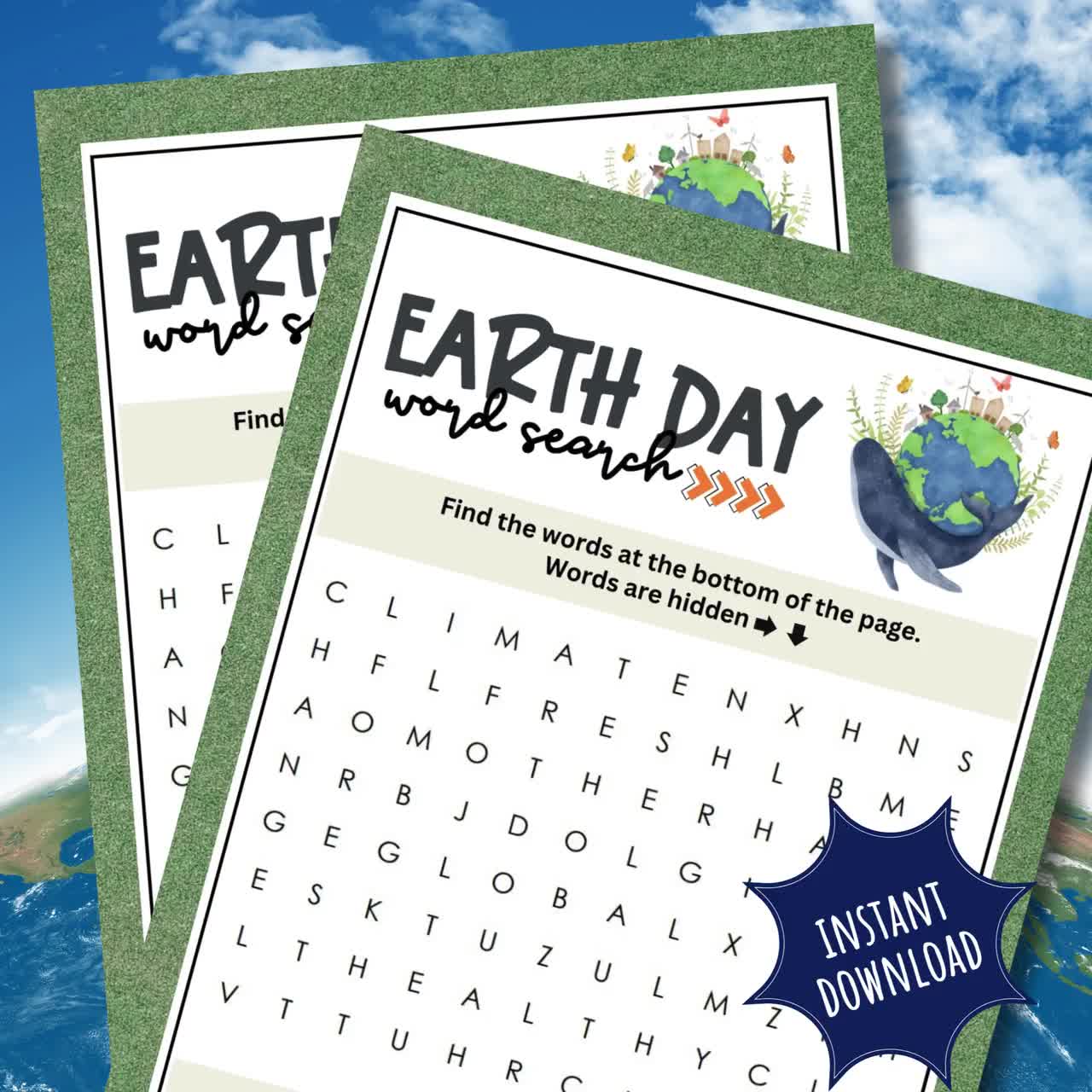 Easy Earth Day Word Search
