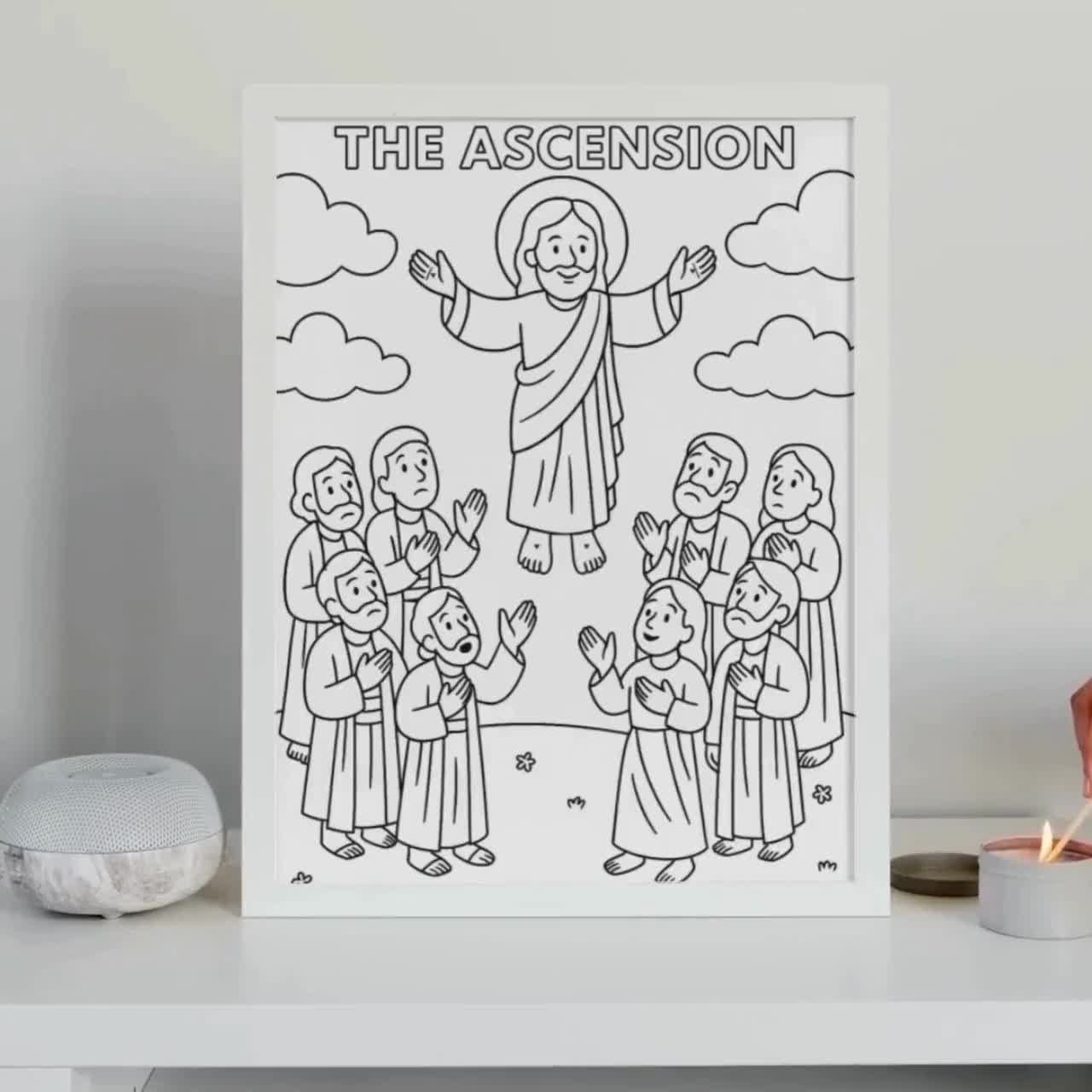 Ascension Of The Lord Coloring Page Printable Jesus Coloring Catholic