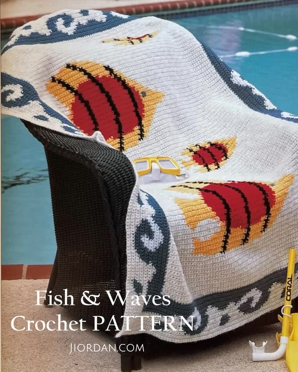 Crochet Fish Blanket Pattern Fish On Blanket Crochet Pattern Sweet