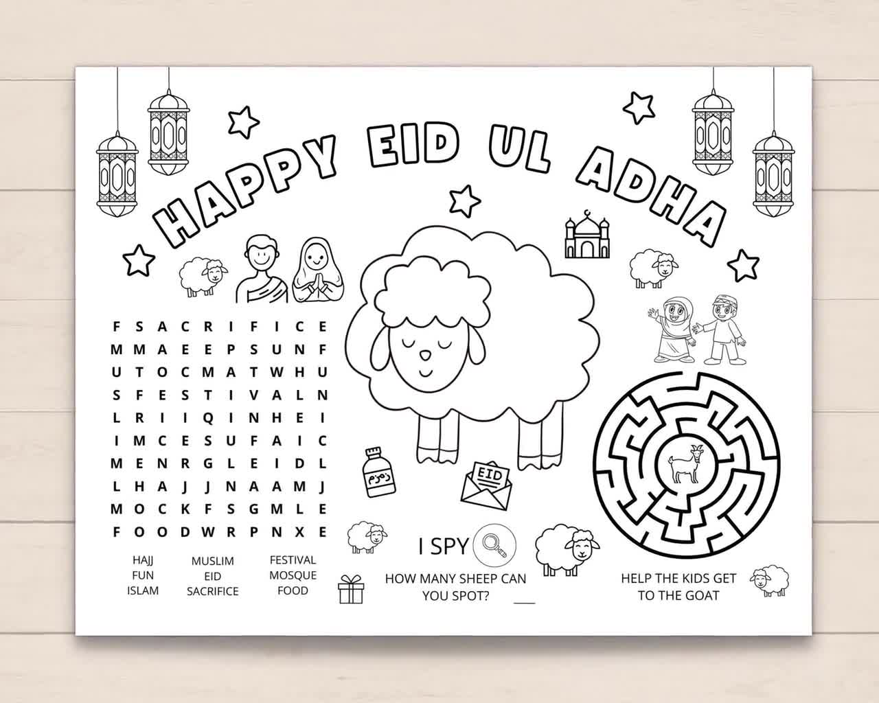Eid Al Adha Colouring Pages Eid Al Adha Coloring Pages Coloring