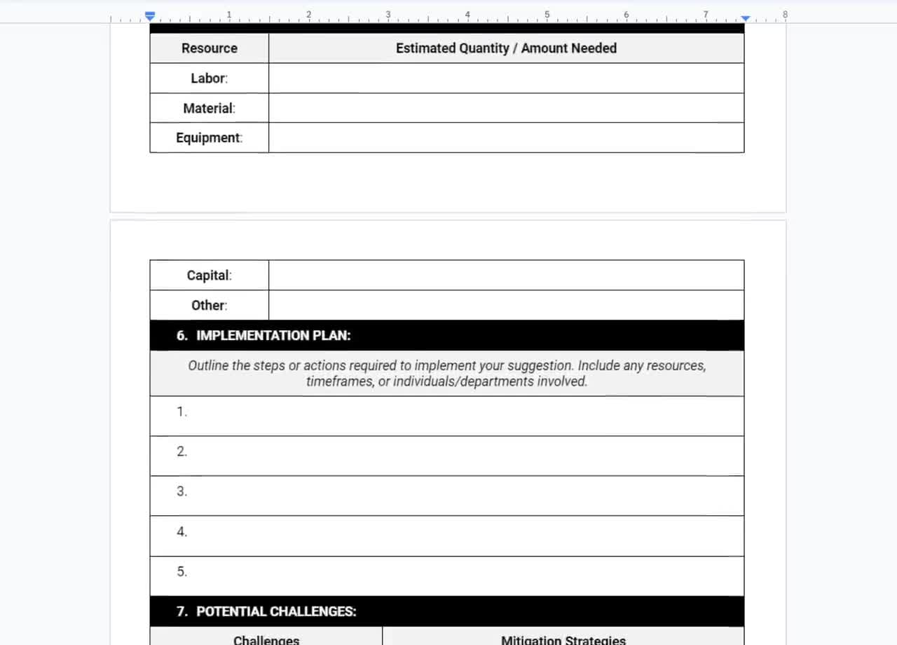 Lean Suggestion Form Suggestion Forms For Customer Feedback Bulk Pack
