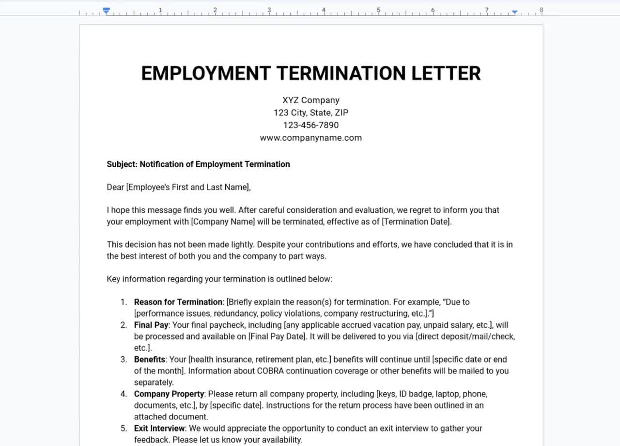 Job Termination