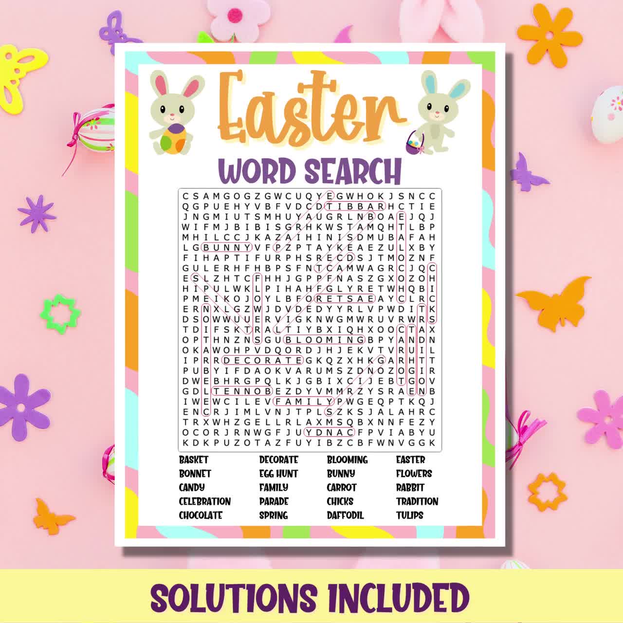 Easter Word Search Word Search Easter Instant Download Fun, 44% OFF
