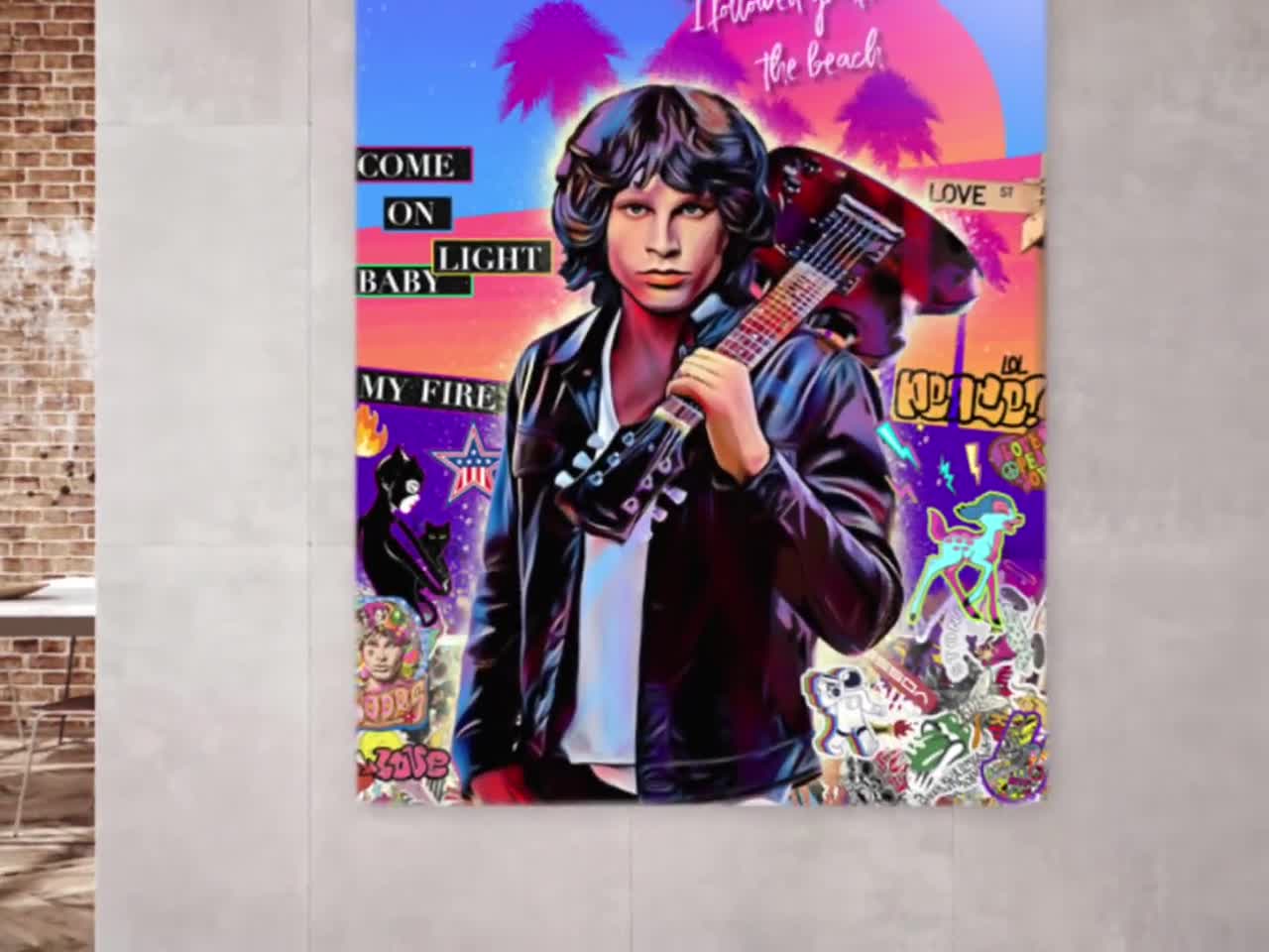 Jim Morrison Popart Jim Morrison Artwork – Rene Ladenius Digital Art