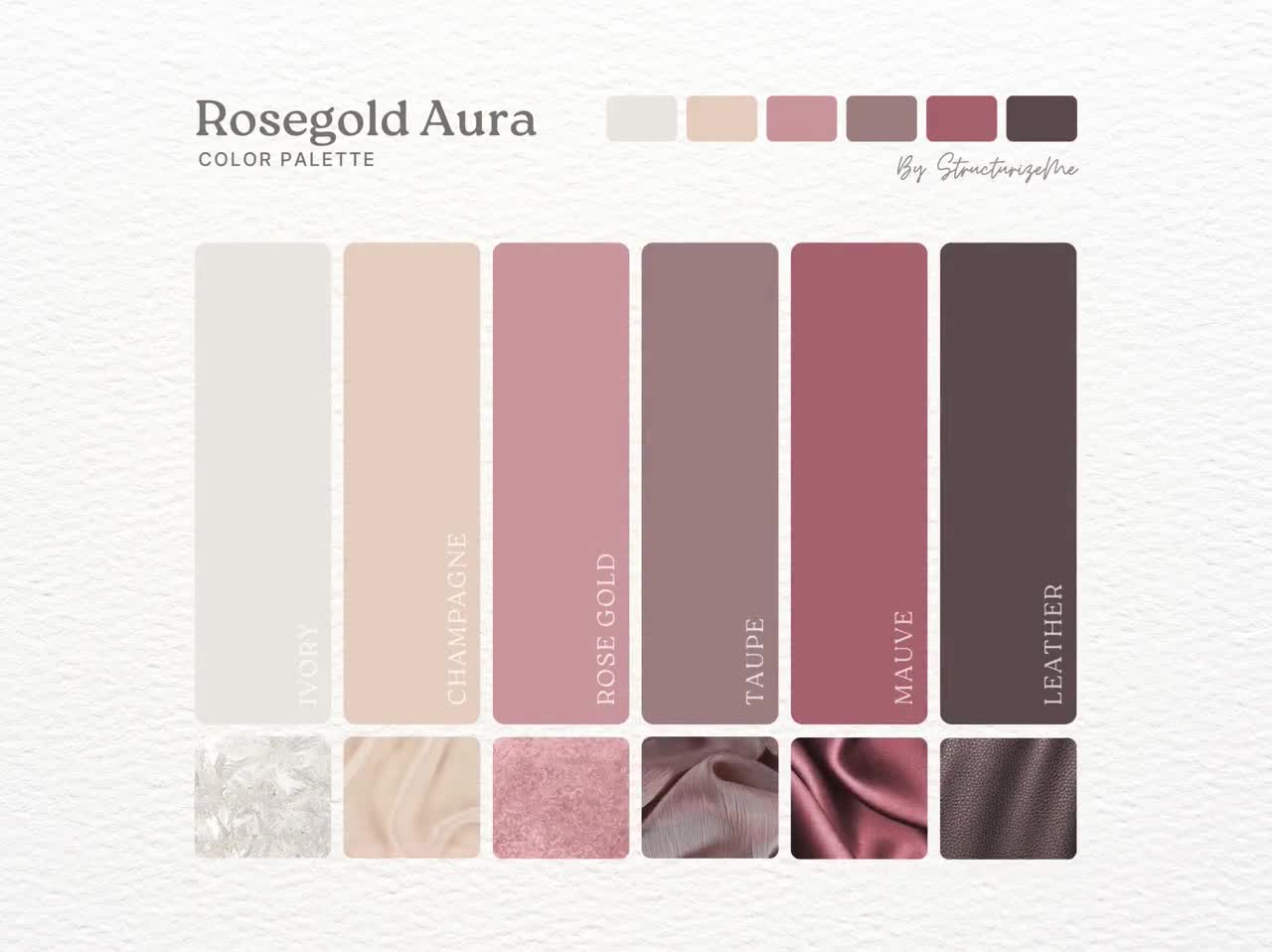 Rose gold color palette store