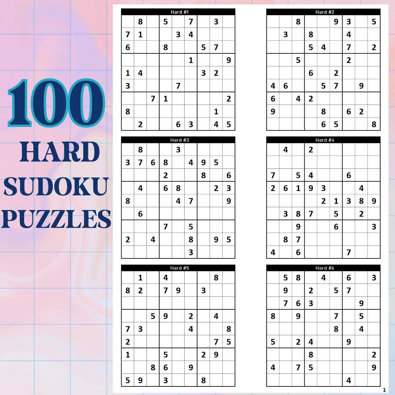 Medium Hard Sudoku Printable