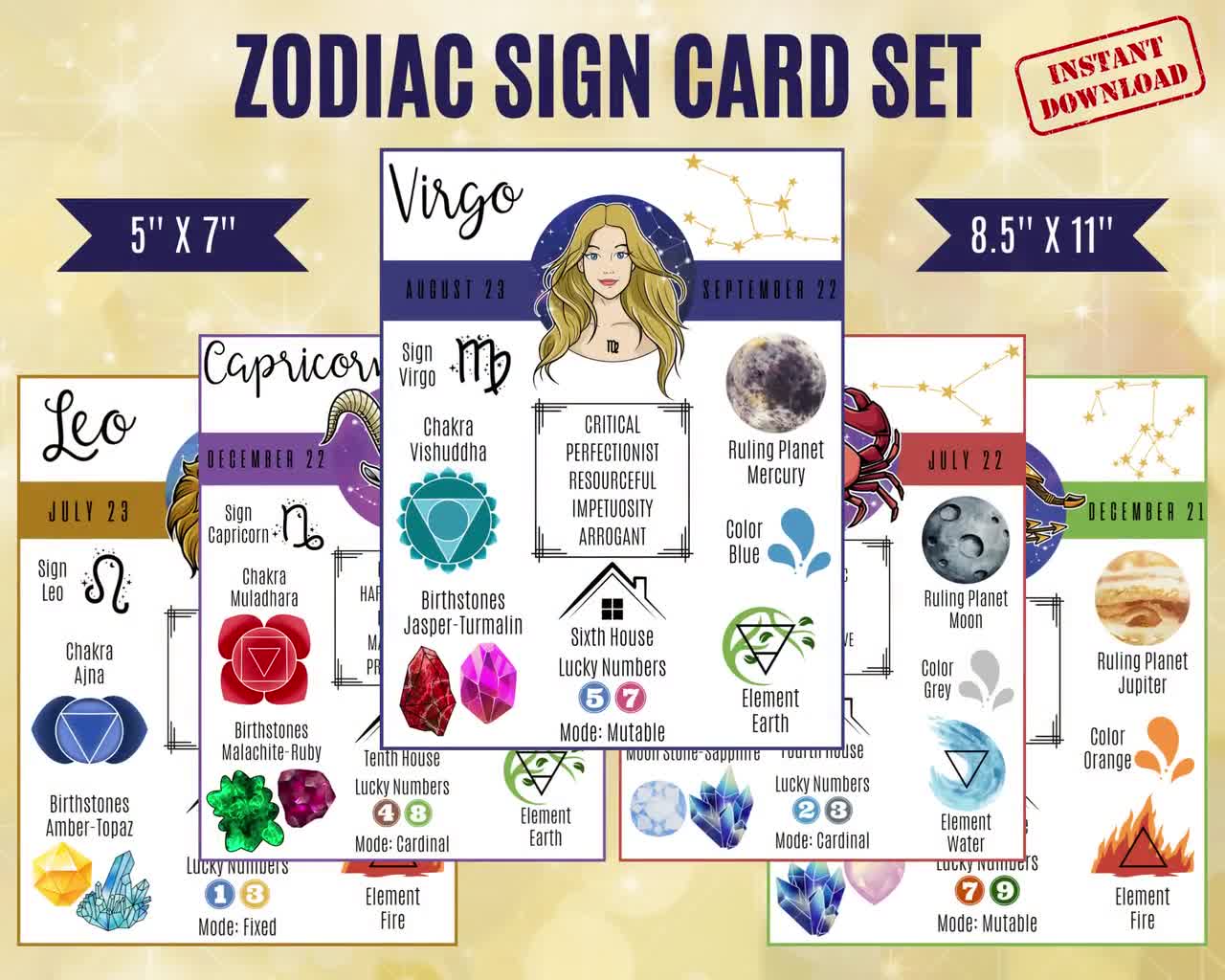 Zodiac Signs Printable Amazon.com: GORGECRAFT 6.3 Inch Metal