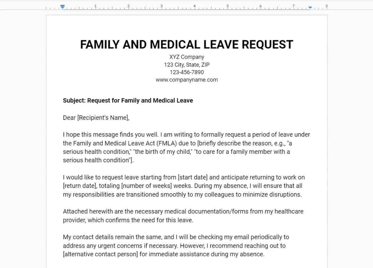 Leave Request Letter