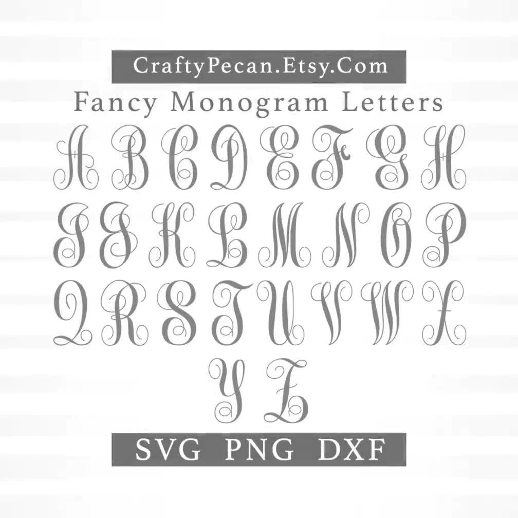 Monogram Vine Font Photographs