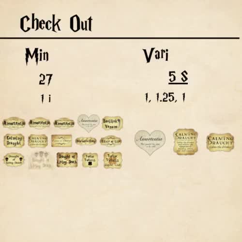 Felix Felicis Potion Label
