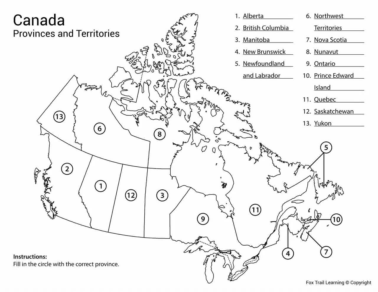 Blank Maps Of Canada For Students Canada And The Canadian Provinces