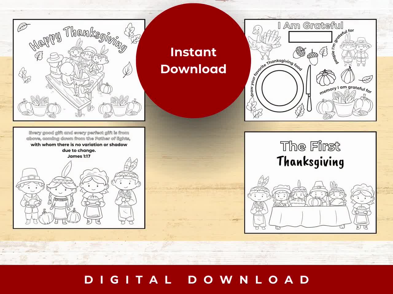 first thanksgiving coloring pages
