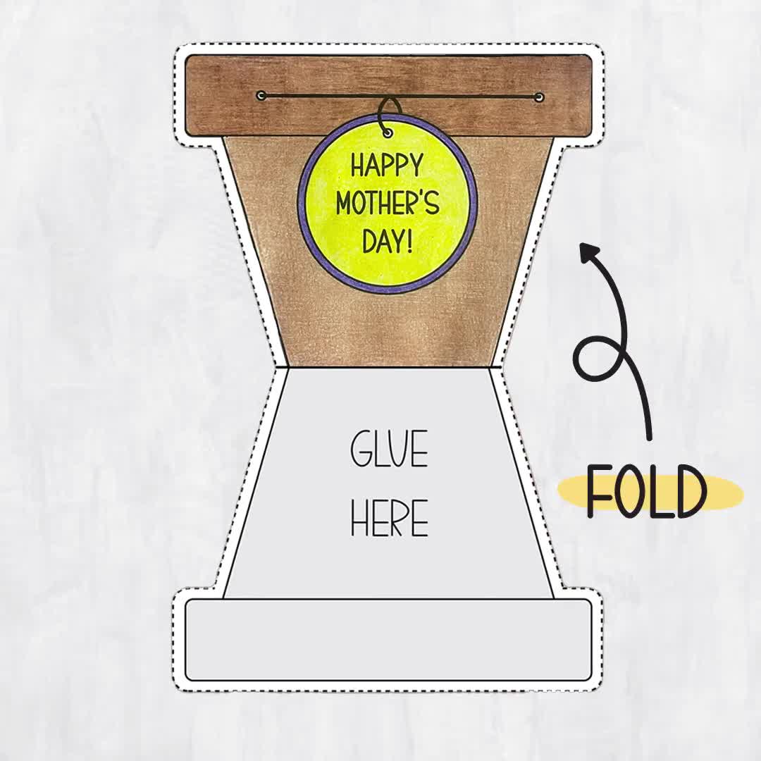 Plantilla De Maceta Para El Día De La Madre