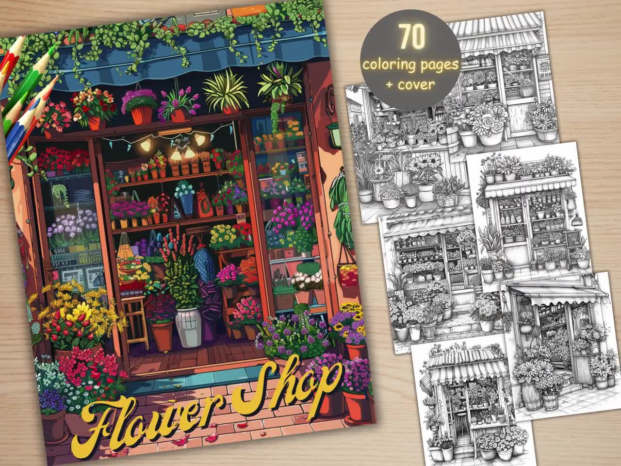 70s Flower Coloring Page 70s, 80s Groovy Coloring Page, Retro Print