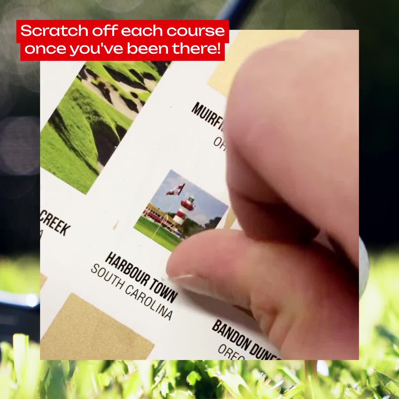 Golf Scratch Off Maps Golf Course Scratch Off Map Etsy