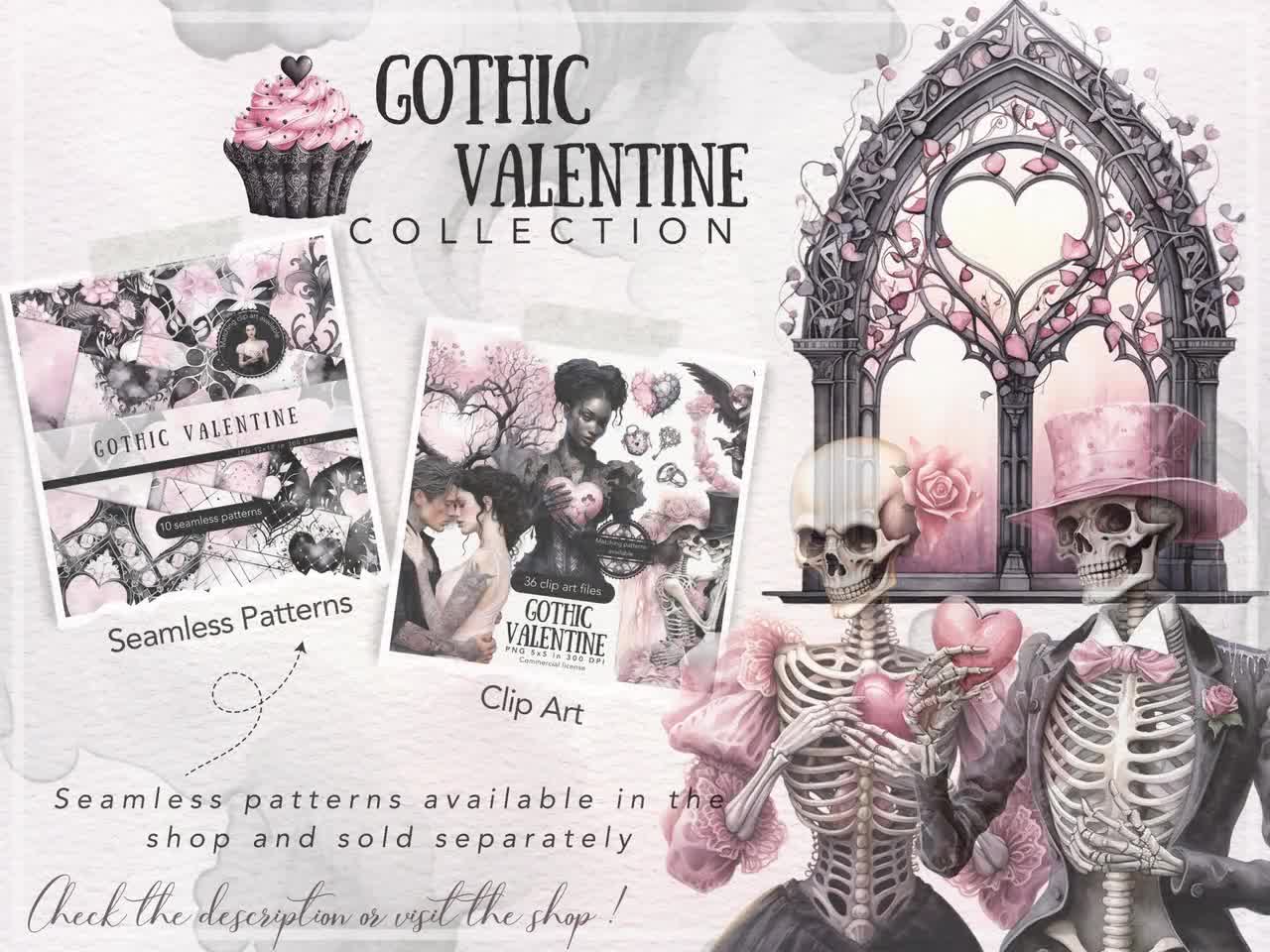 Vintage Valentine Gothic Artists Artwork