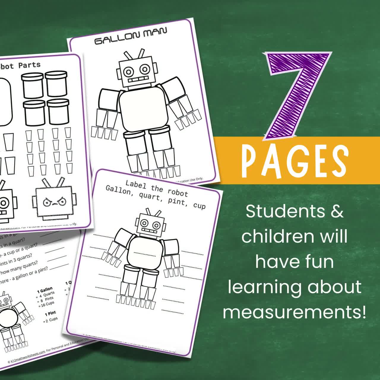 Gallon Man Worksheet Pdf