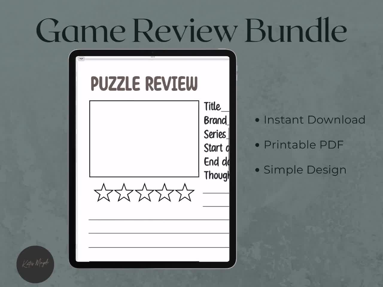 Digital Board Game Review Board Game Tracker Printable Review, Descubra ...
