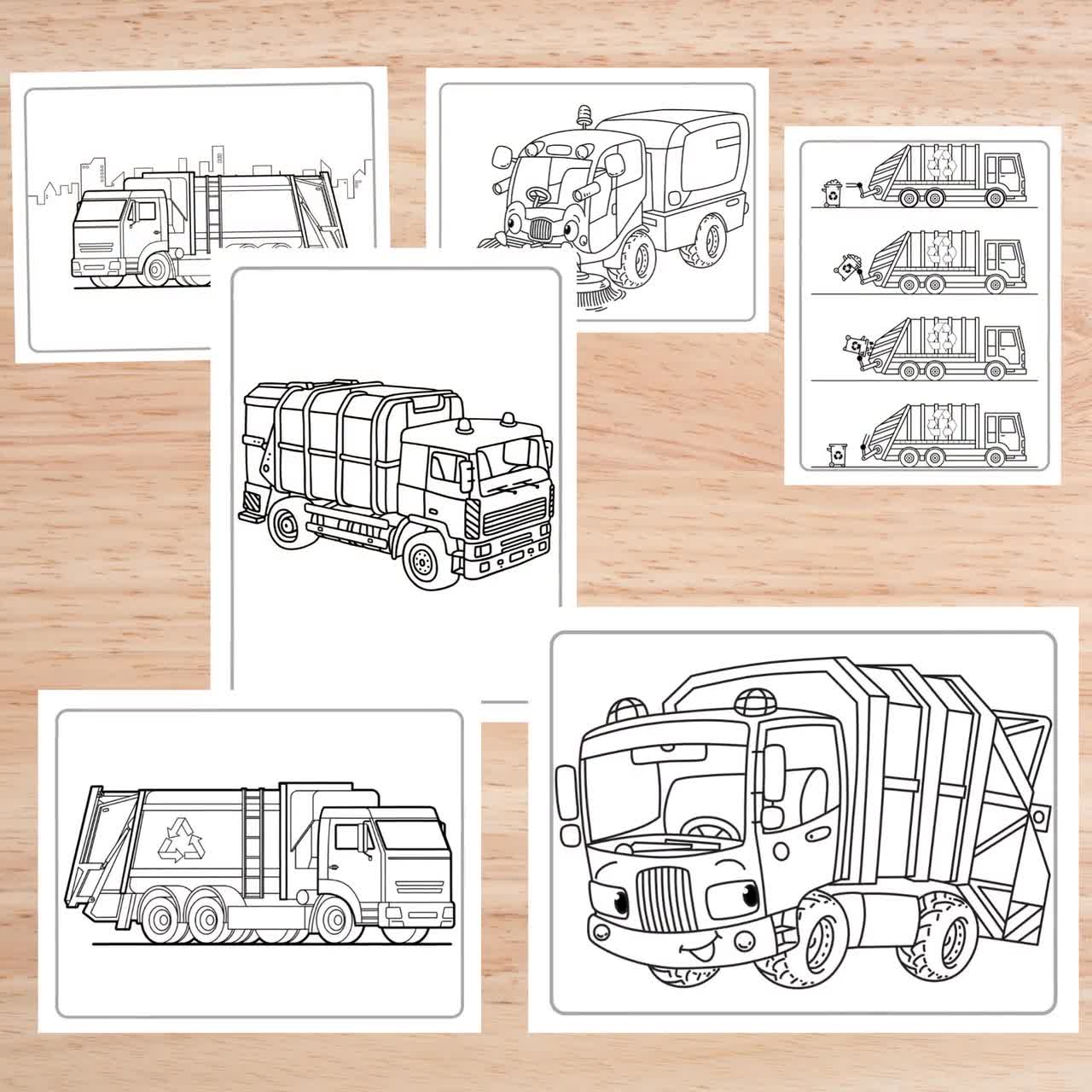 trash can coloring book