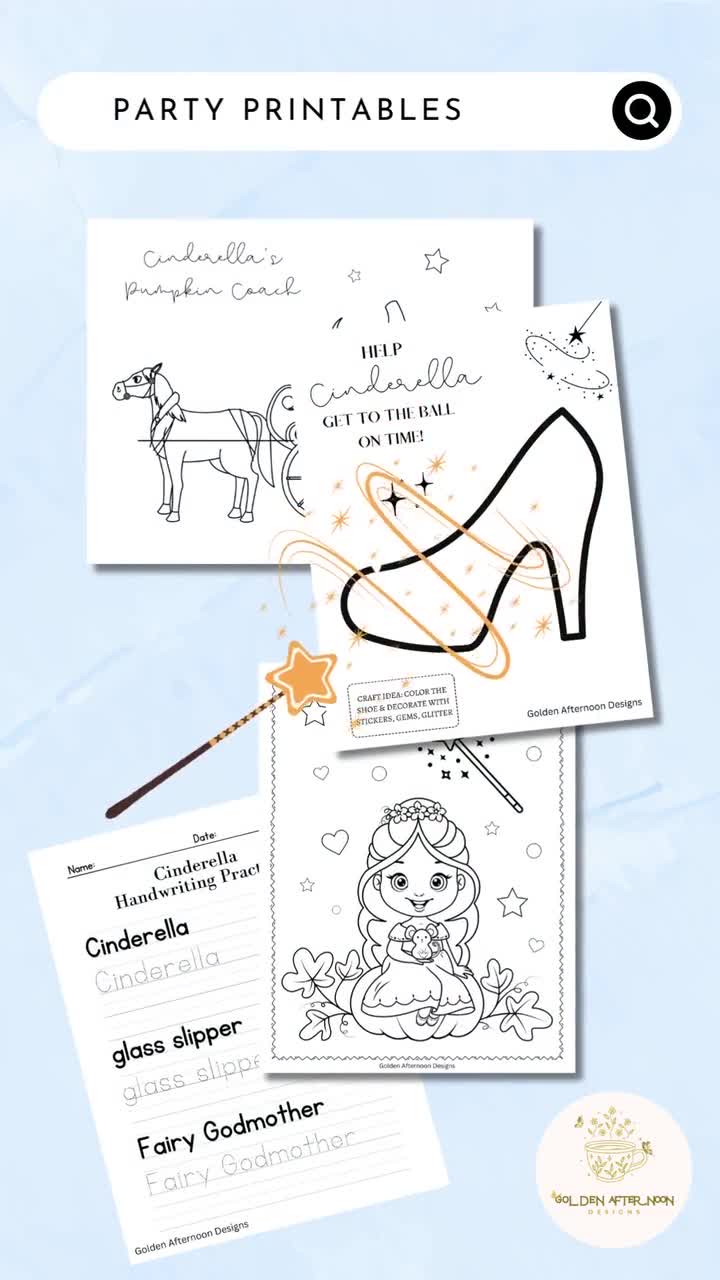 Cinderella Worksheets Cinderella Word Search And Color Activity