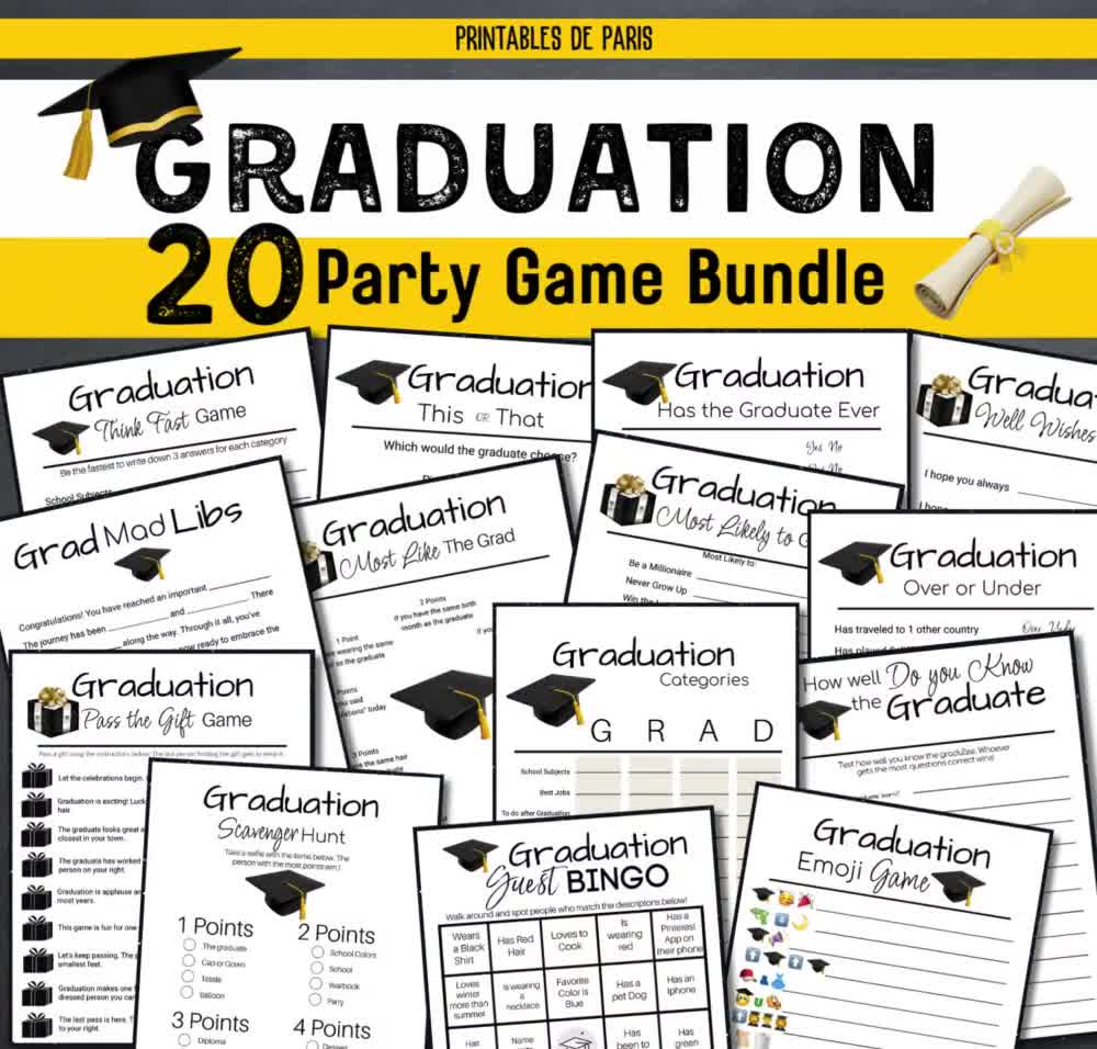 Printable Graduation Party Games Graduation Game, Who Is Most Like The