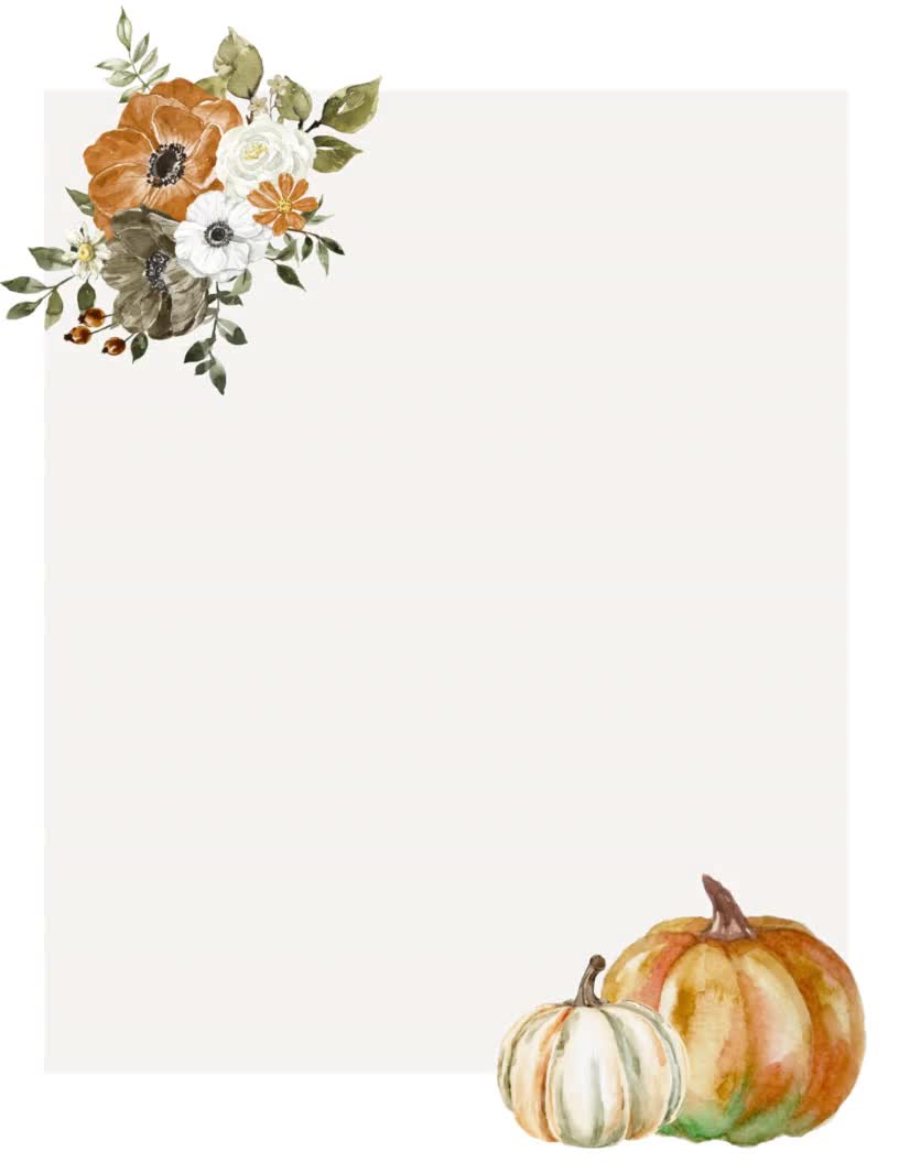 Pumpkin Printable Stationary