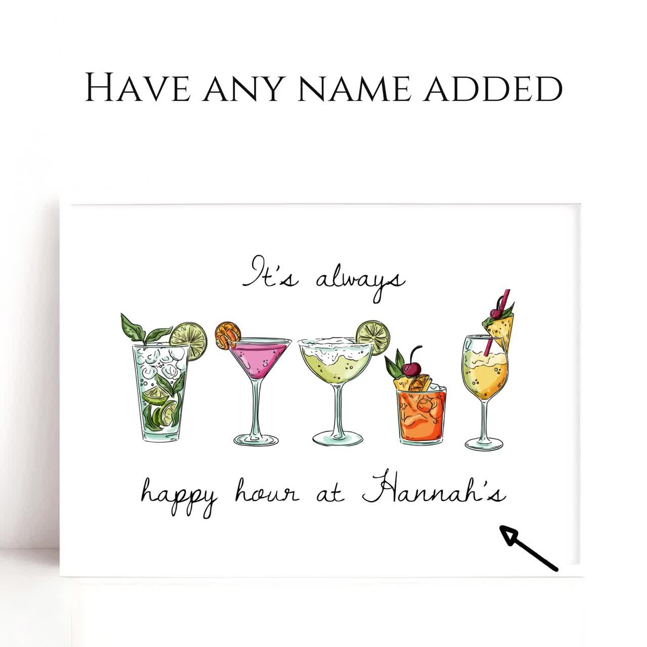 Good Happy Hour Quotes Happy Hour Hand Written Lettering Quote.