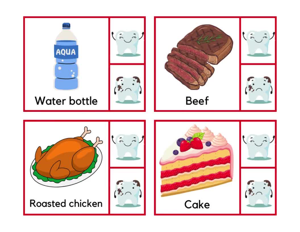 Unhealthy Food Themed Flashcards Primary Treasure Chest