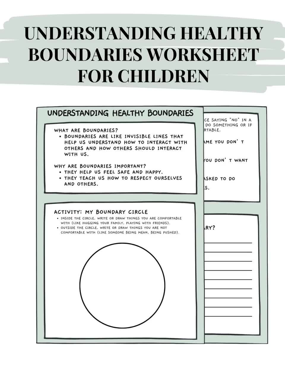 Boundaries Worksheet Healthy Boundaries Worksheet, Relationship