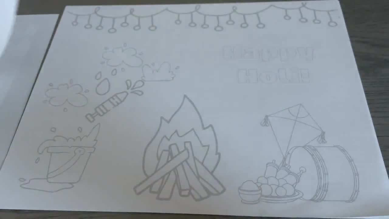 Holi Pictures For Colouring