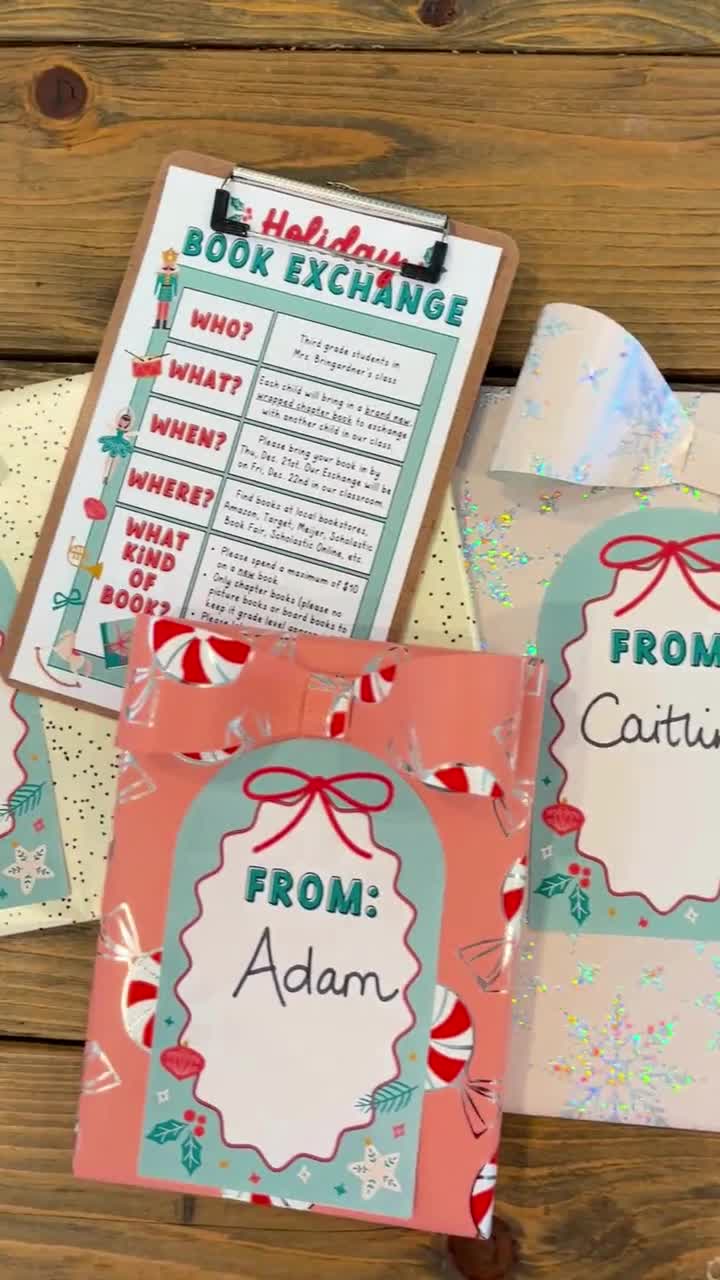 Printable Christmas Book Exchange Letter