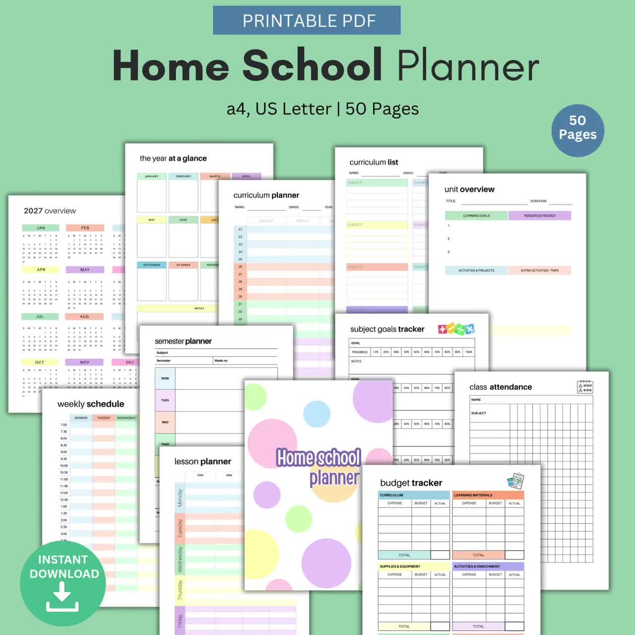 Wöchentlicher Homeschool Planer
