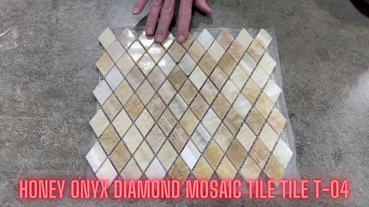 Honey Onyx Tile Backsplash