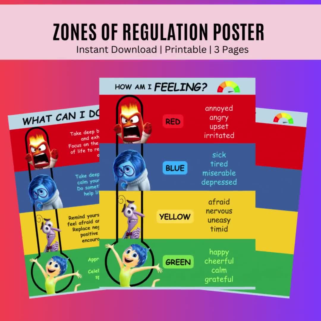 Zones Of Regulation Free Printables Google Search Zones Of